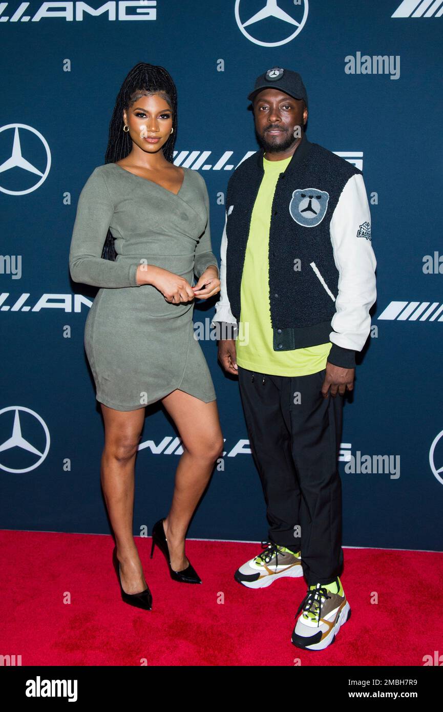 Taylor Rooks, left, and will.i.am attend Mercedes-AMG WILL.I.AMG Event ...