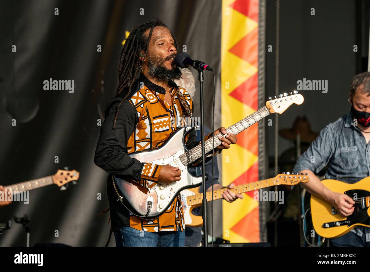 Ziggy Marley performs at the New Orleans Jazz and Heritage Festival, on ...