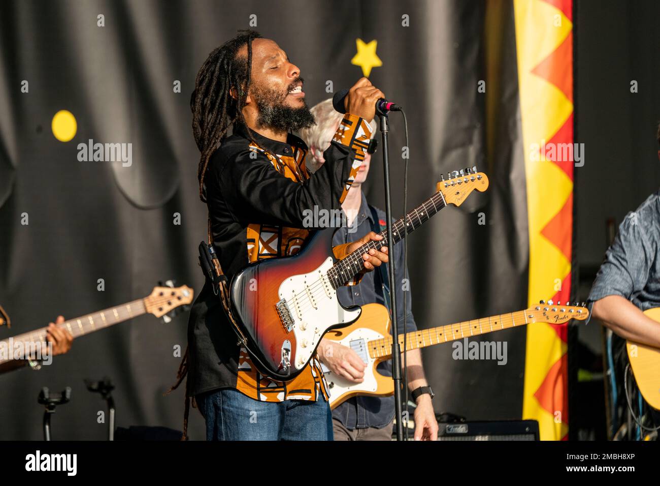 Ziggy Marley performs at the New Orleans Jazz and Heritage Festival, on ...