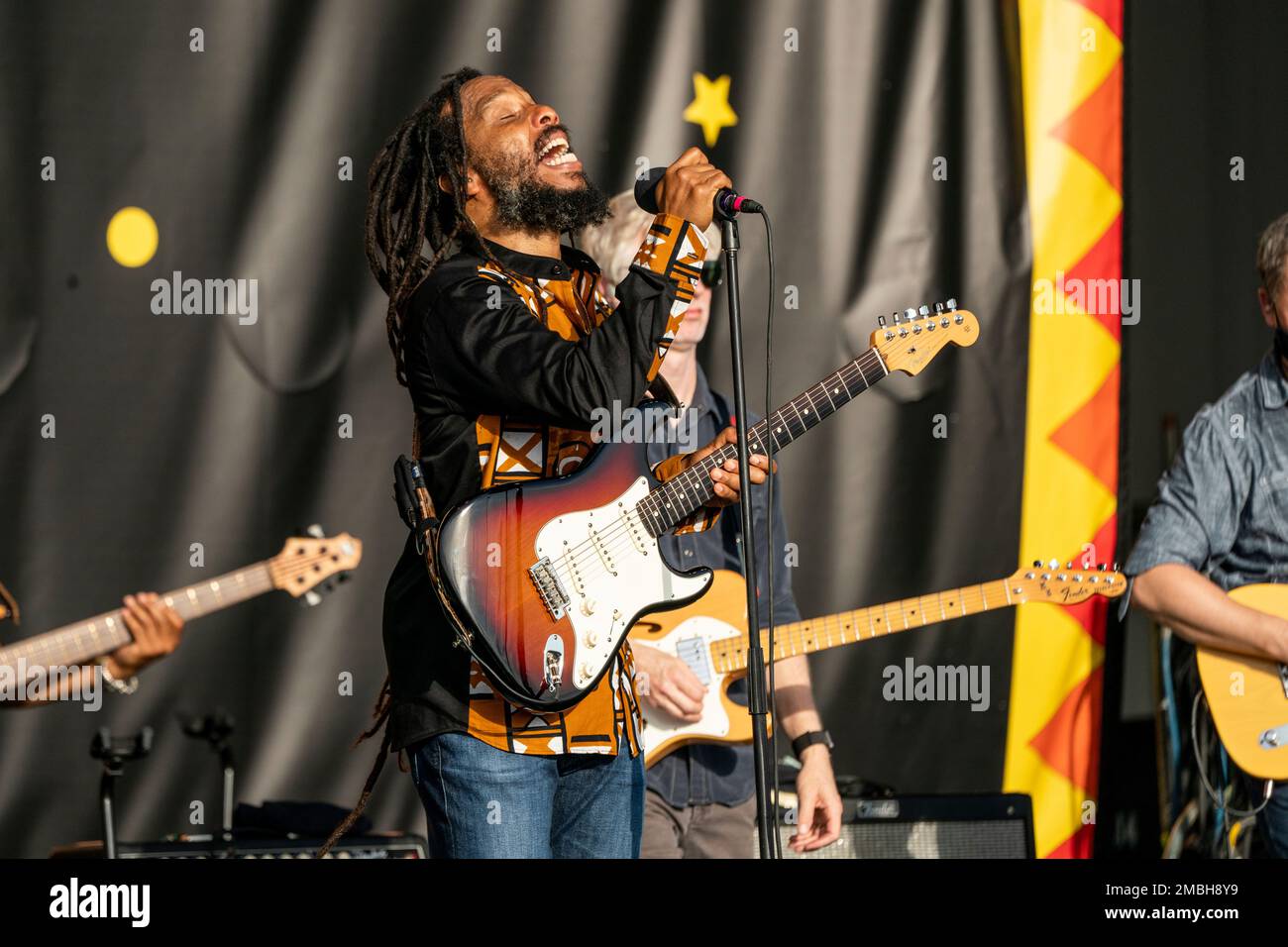 Ziggy Marley performs at the New Orleans Jazz and Heritage Festival, on ...