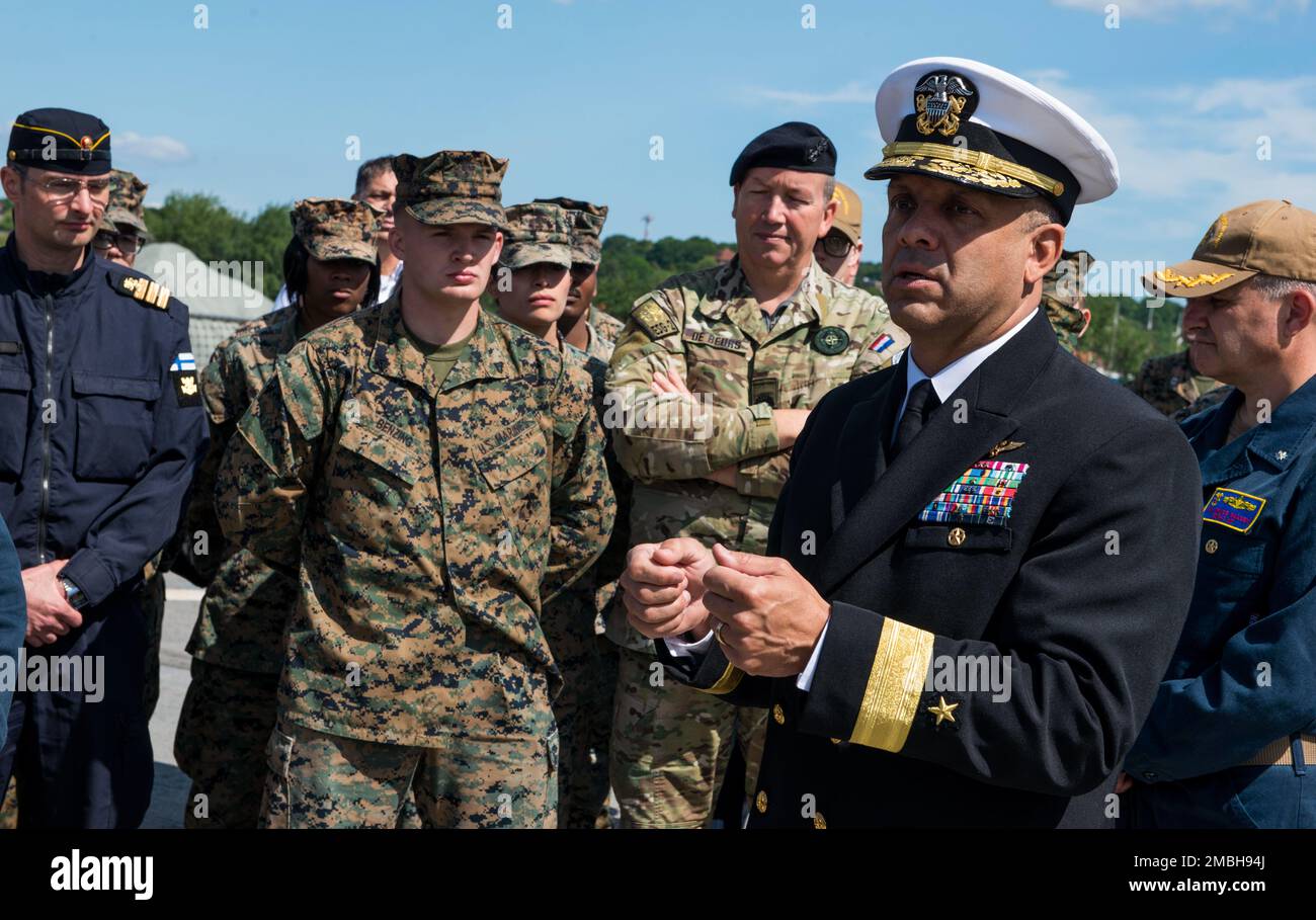 BALTIC SEA (June 16, 2022) Rear Adm. John Menoni, commander ...