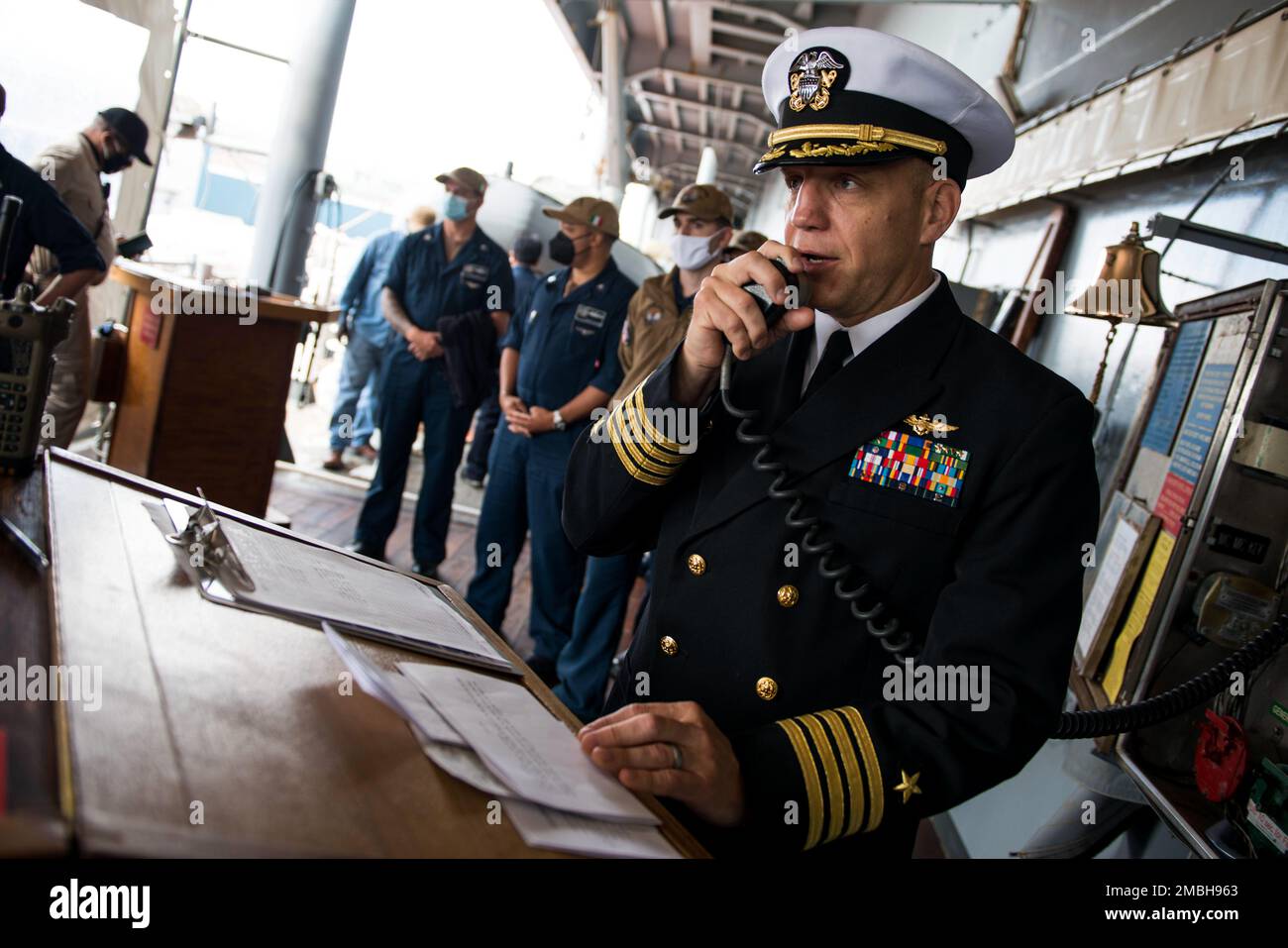 BALTIC SEA (June 16, 2022) Capt. Daniel Prochazka, commanding officer ...