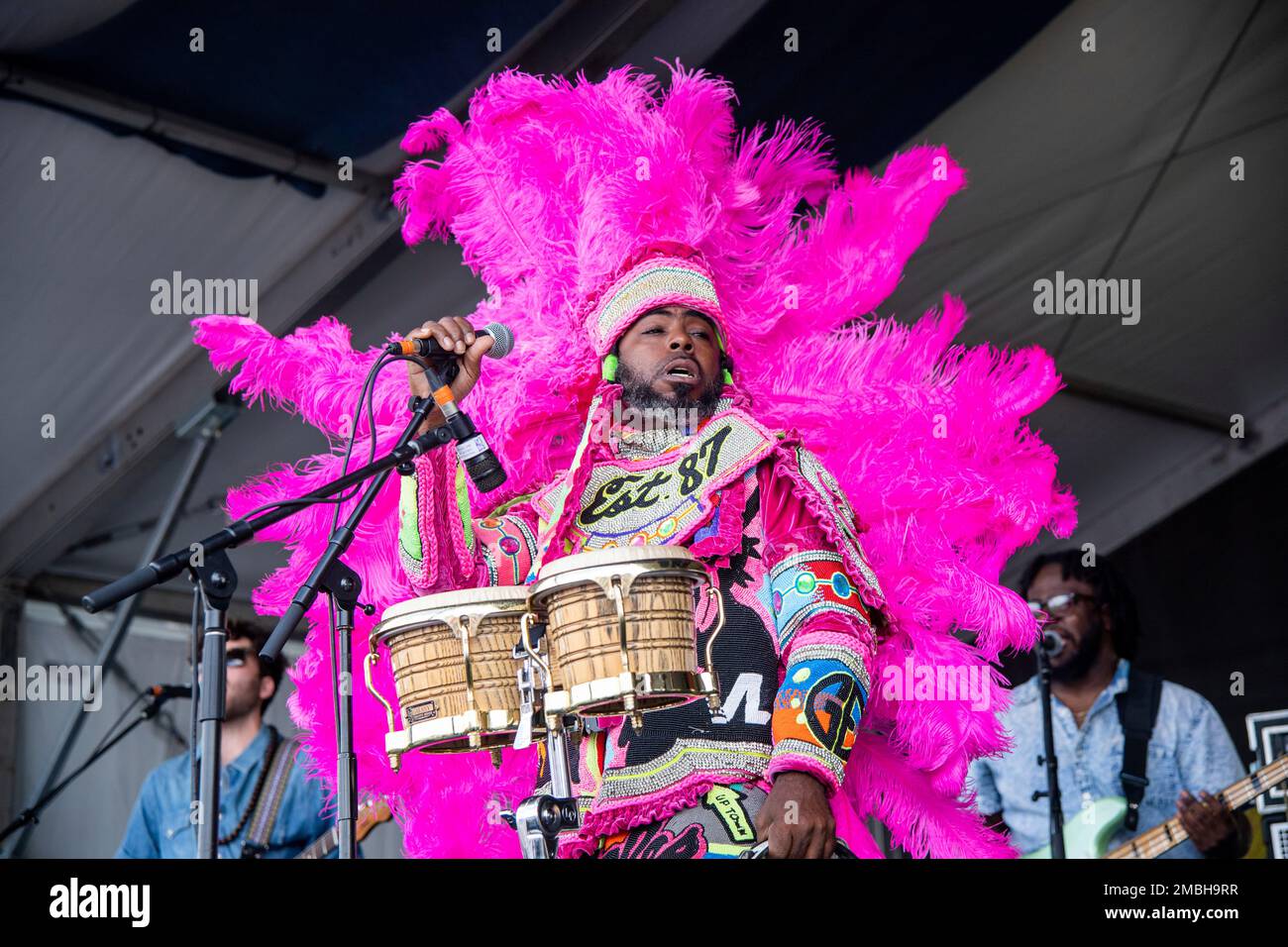 The Rumble featuring Chief Joseph Boudreaux Jr. performs at the New ...
