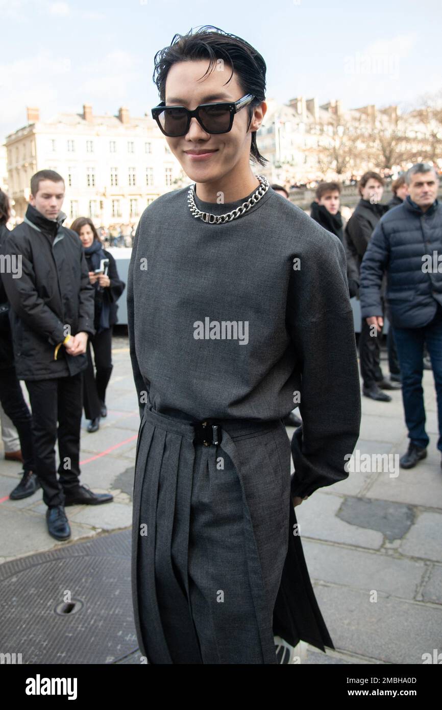 J-Hope of BTS attending the Dior Homme Menswear Fall-Winter 2023-2024 ...
