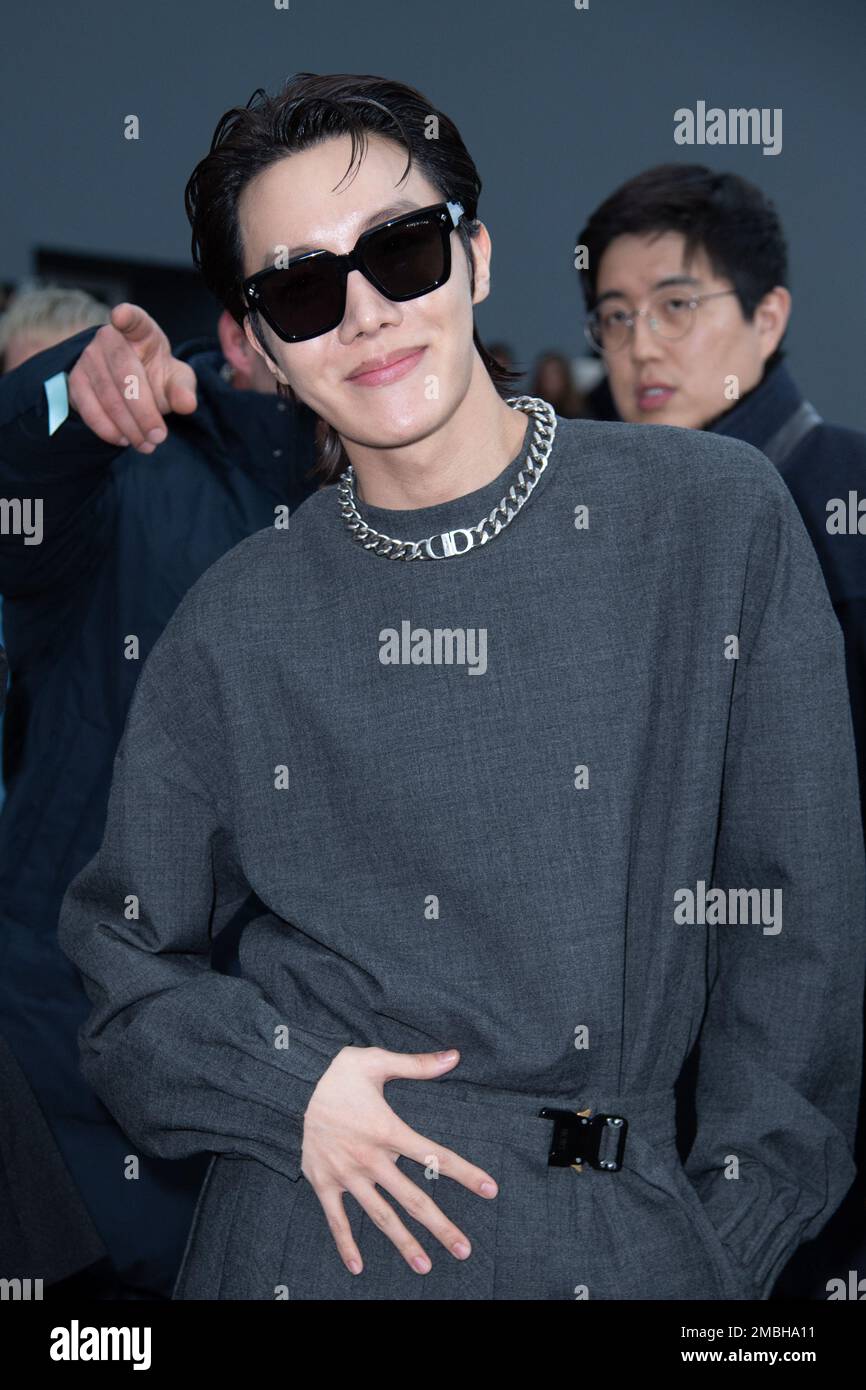 J-Hope of BTS attending the Dior Homme Menswear Fall-Winter 2023-2024 ...