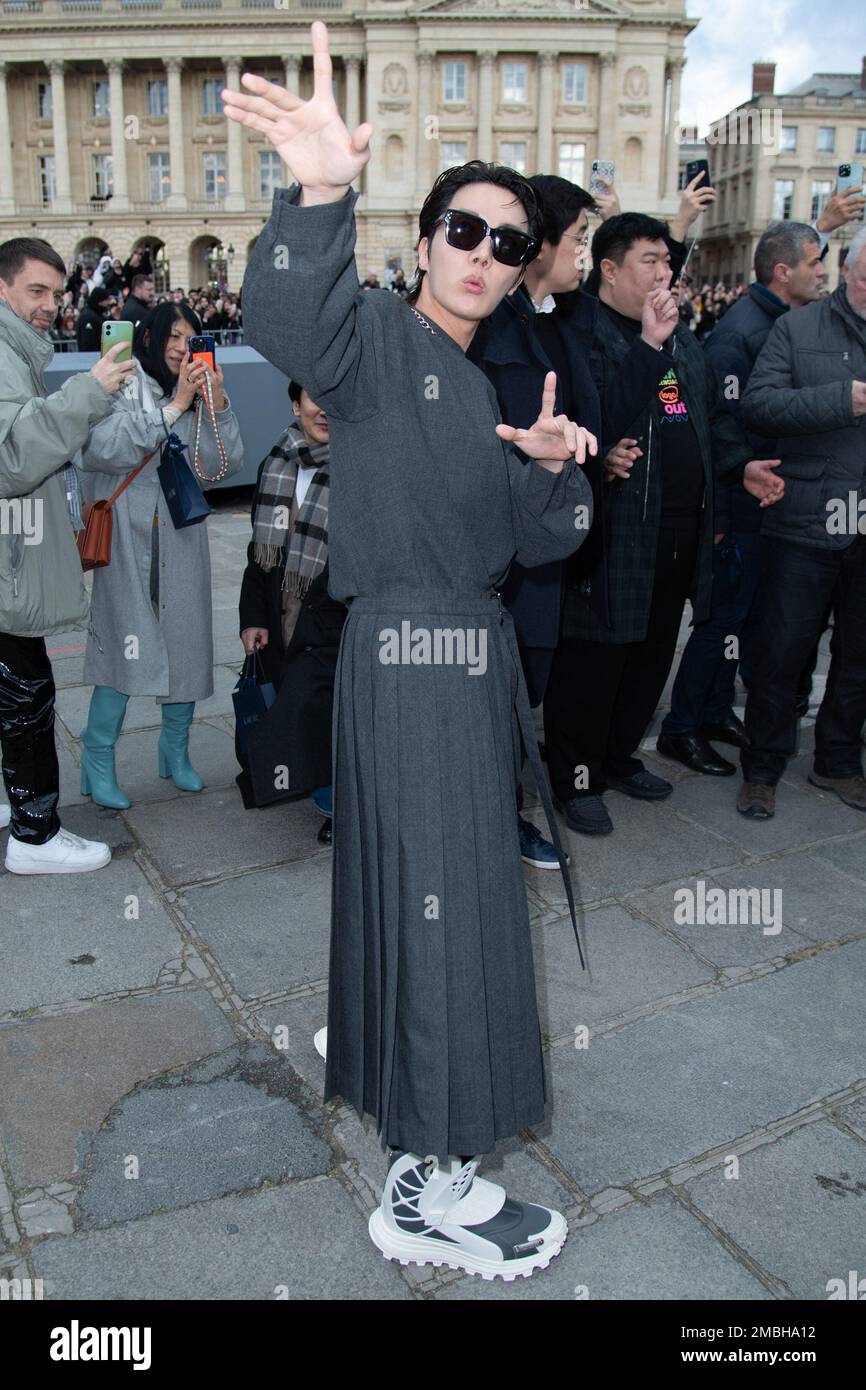 J-Hope of BTS attending the Dior Homme Menswear Fall-Winter 2023-2024 ...