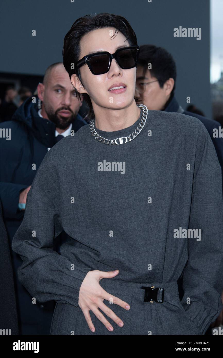 J-Hope of BTS attending the Dior Homme Menswear Fall-Winter 2023-2024 ...