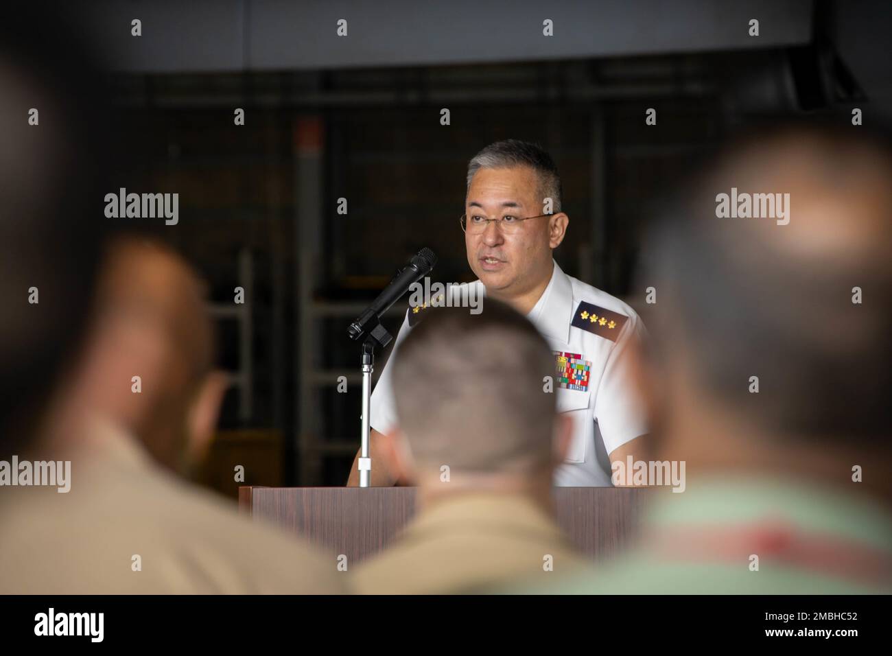 Japan Ground Self-Defense Force Gen. Yoshida, Chief of Staff, gives a ...