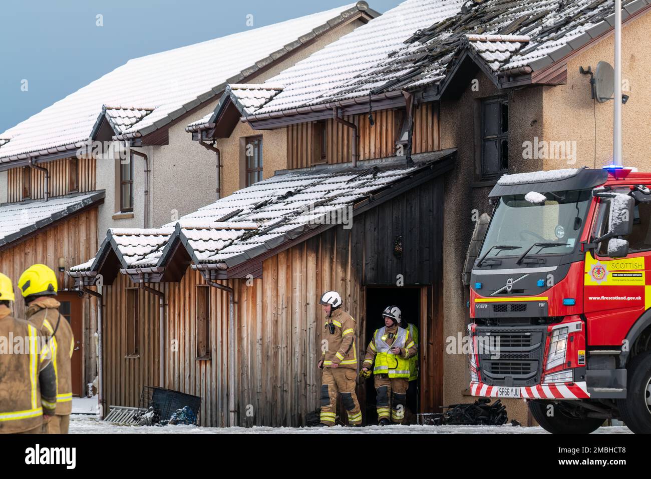19 January 2023. Forres,Moray,Scotland. This is the scene of a Fire ...