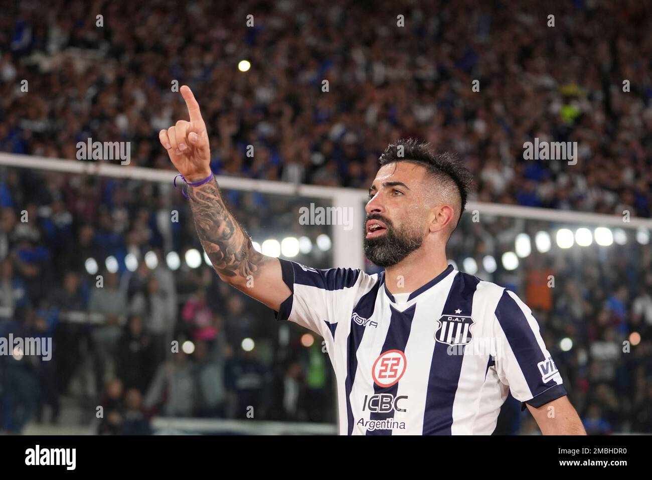 Michael Santos of Argentina's Talleres celebrates after scoring his ...