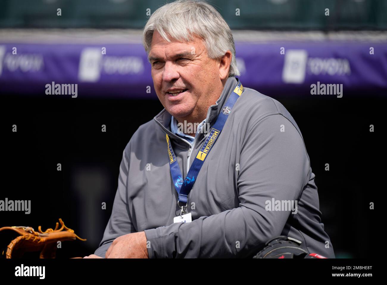 Colorado Rockies general manager Bill Schmidt before a baseball game ...