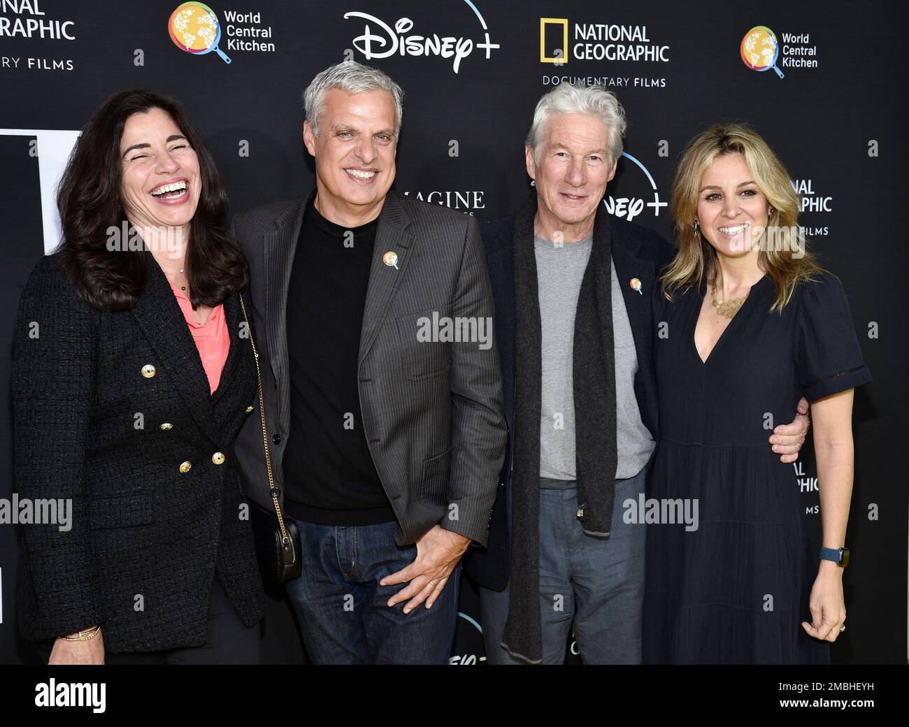 Sandra Ripert, Eric Ripert, Richard Gere and Alejandra Silva attend the ...