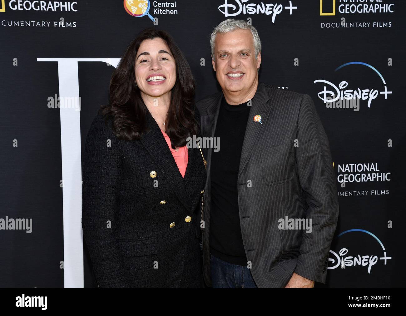 Chef Eric Ripert, right, and wife Sandra Ripert attend the premiere of ...