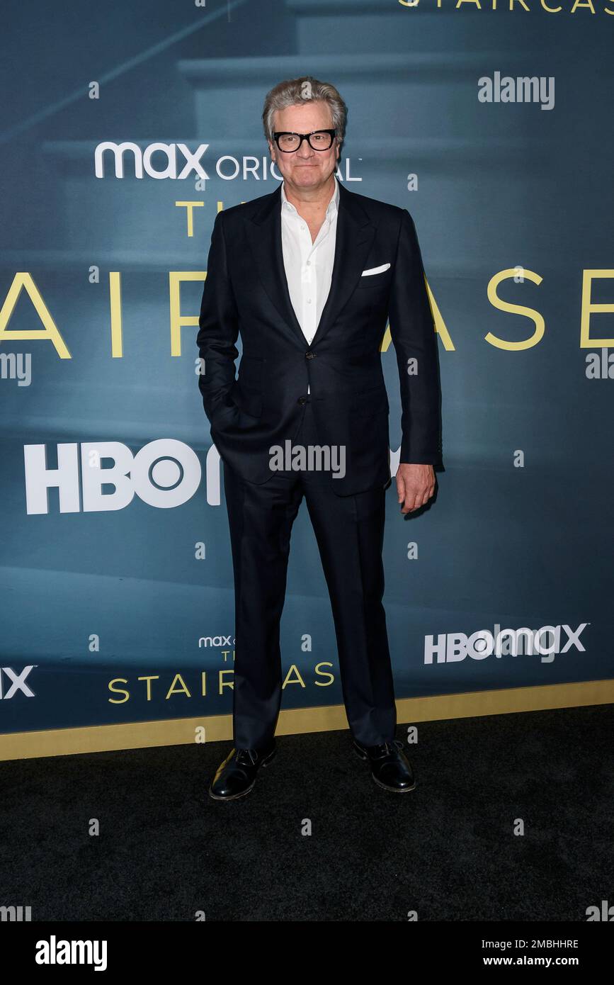 Colin Firth attends the HBOMax television mini series premiere of "The ...