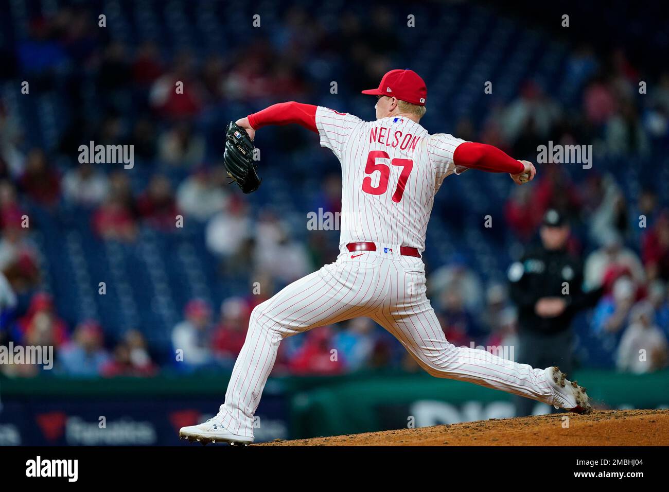 Philadelphia Phillies' Nick Nelson plays during a baseball game Tuesday ...