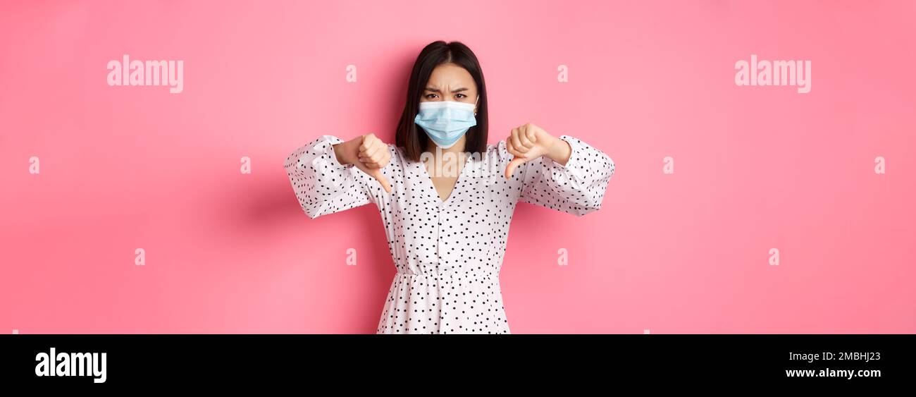 Coronavirus, social distancing and lifestyle concept. Disappointed ...