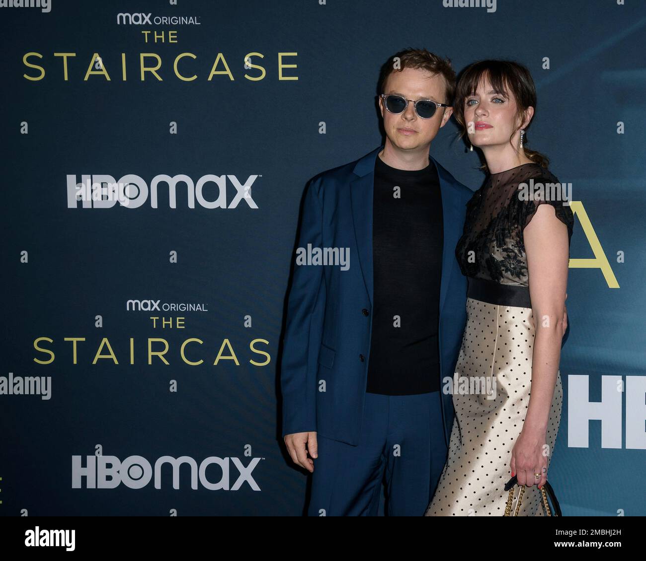 Dane DeHaan, left, and Anna Wood attend the HBOMax television mini ...