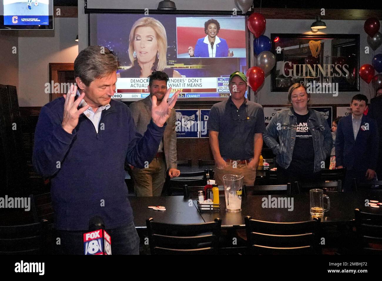 Republican U.S. Senate candidate Matt Dolan, left, concedes the race to ...