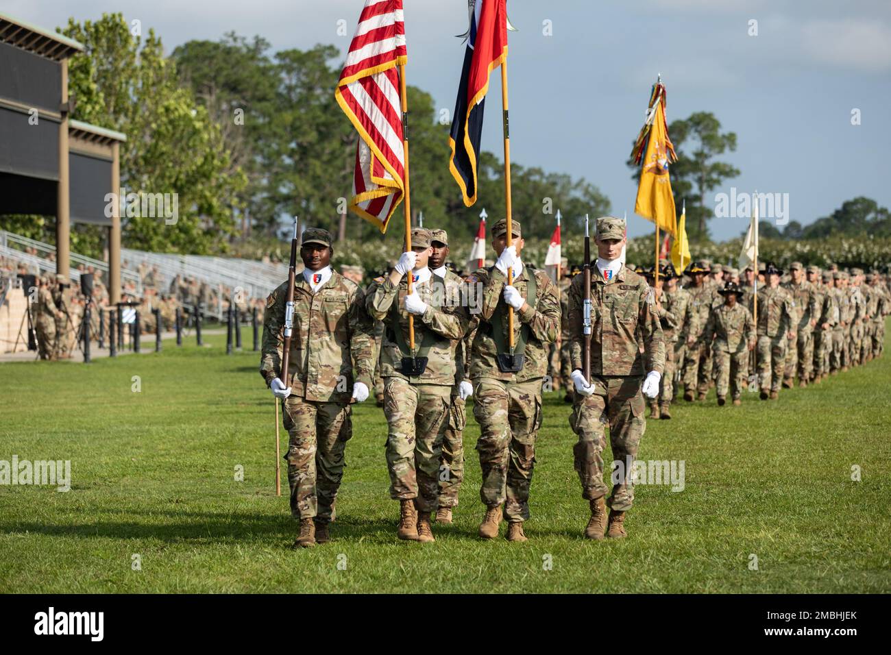 The color guard detachment assigned to the "Spartan Brigade," 2nd ...