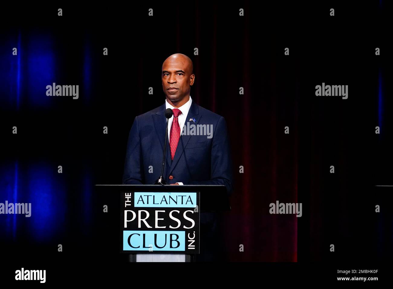 Georgia Sen. candidate Kelvin King participates in a republican primary ...