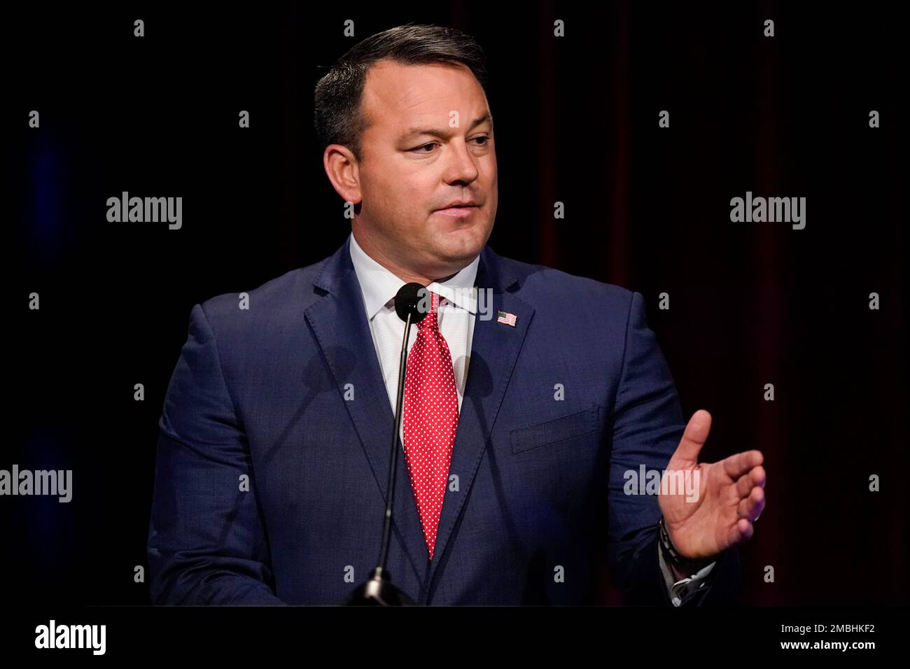 Georgia Lt. Gov. candidate Burt Jones participates in a republican ...