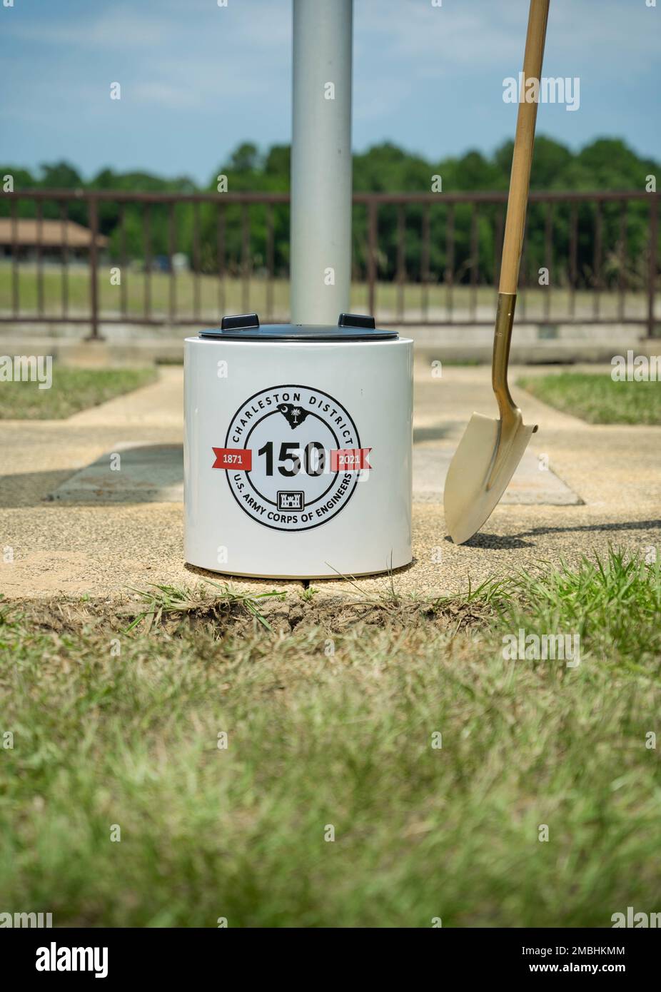 The burial of the USACE Charleston Districts 150th Anniversary Time ...