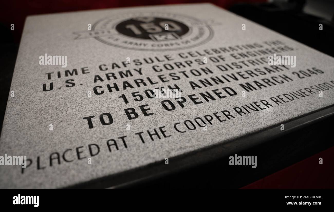 The burial of the USACE Charleston Districts 150th Anniversary Time ...