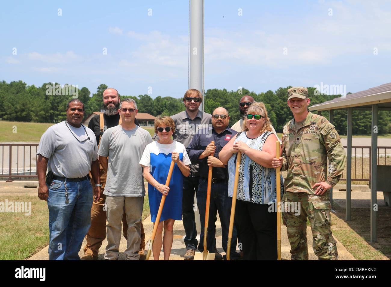 The burial of the USACE Charleston Districts 150th Anniversary Time ...