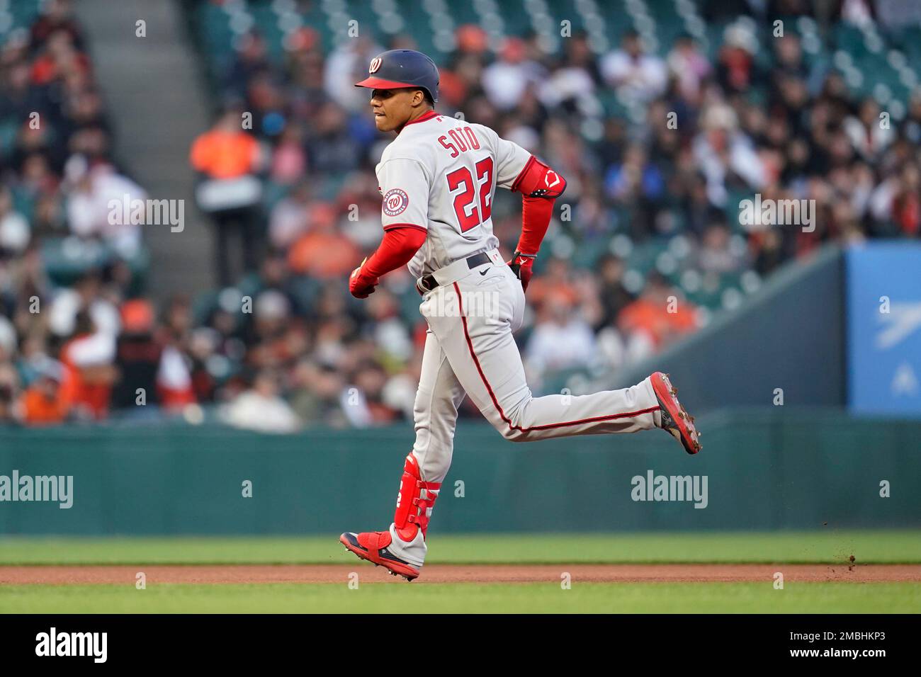 Washington Nationals' Juan Soto after hitting a home run against the ...