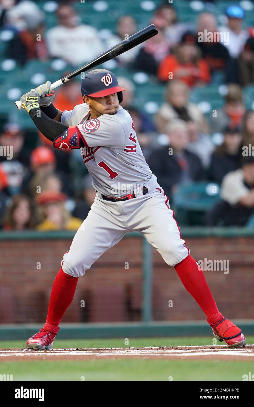 Washington Nationals' Cesar Hernandez against the San Francisco Giants ...