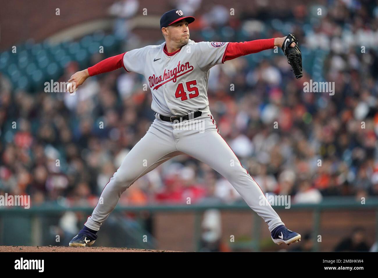 Washington Nationals' Aaron Sanchez against the San Francisco Giants ...