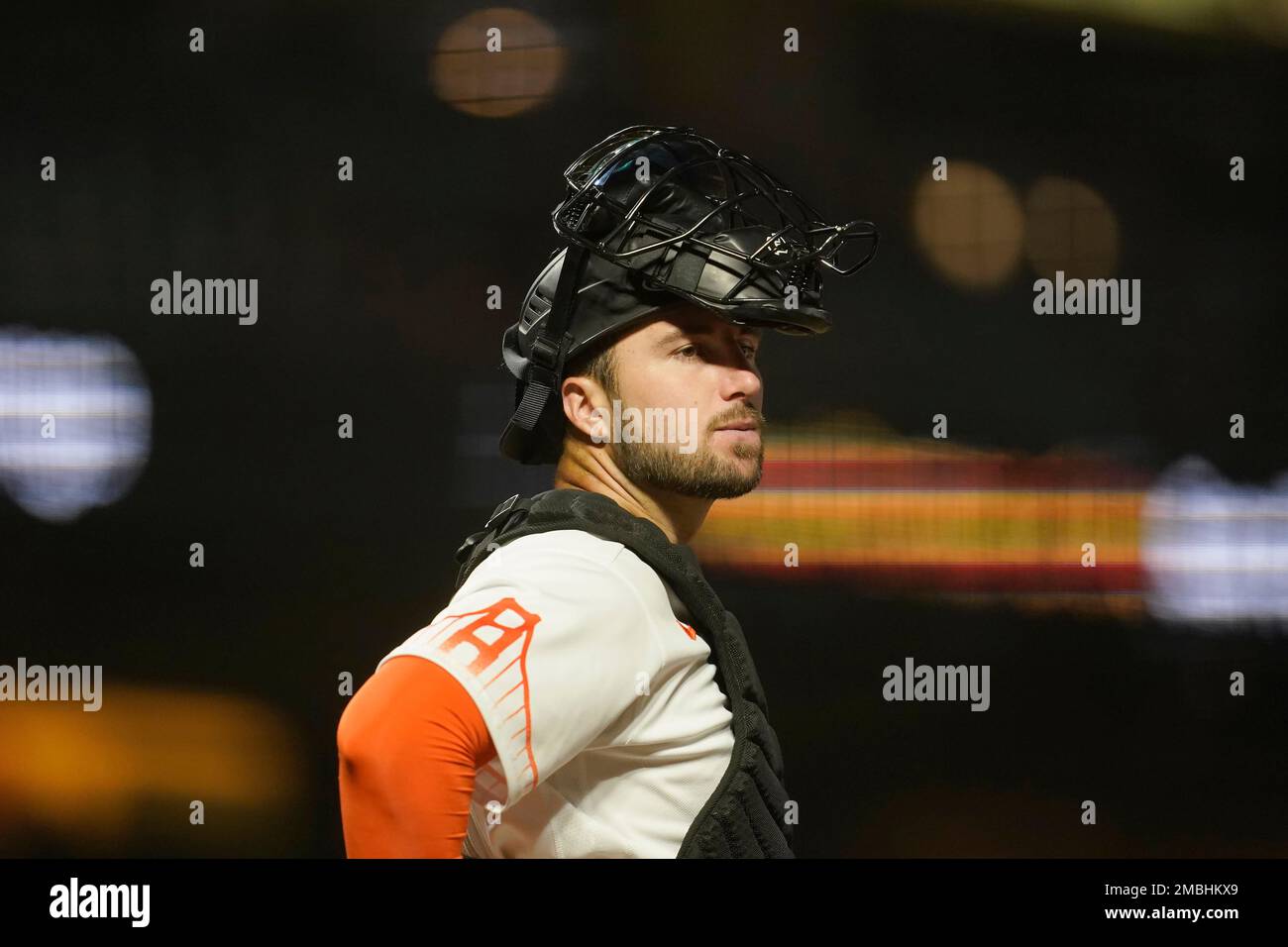 San Francisco Giants' Joey Bart against the Oakland Athletics during a ...