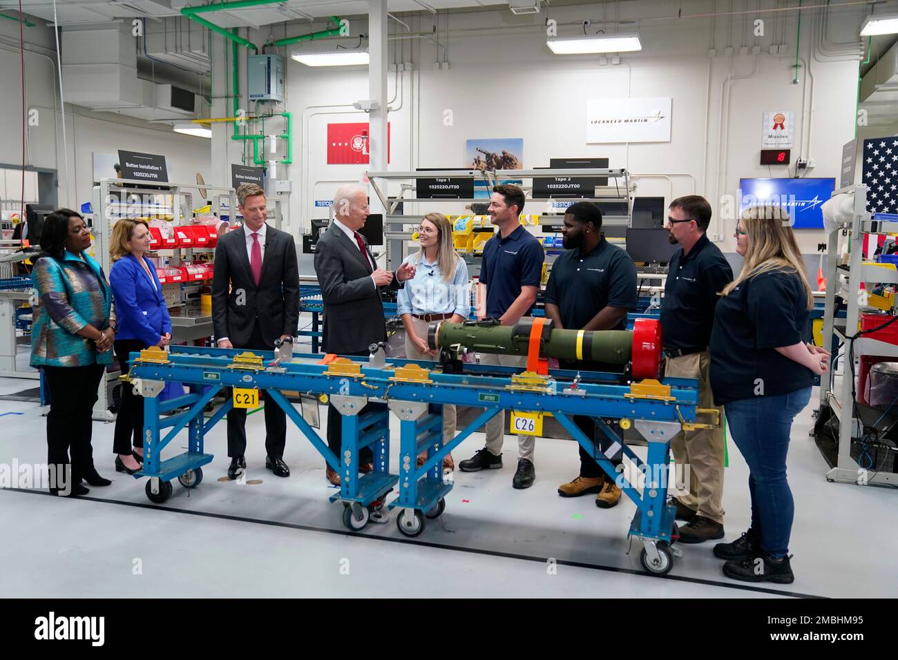 President Joe Biden speaks during tour of the Lockheed Martin Pike ...