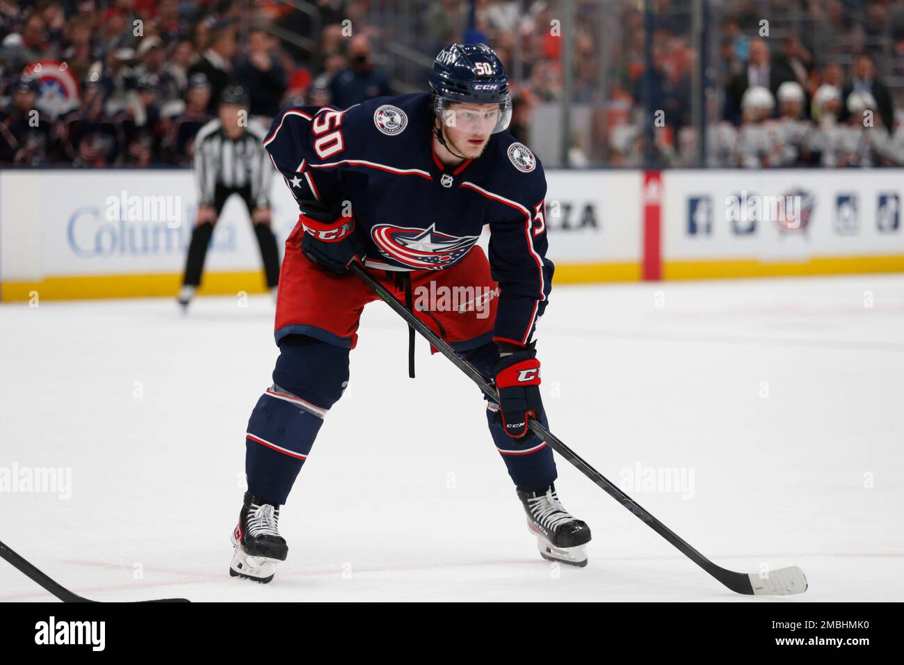 Columbus Blue Jackets forward Eric Robinson is seen during an NHL ...