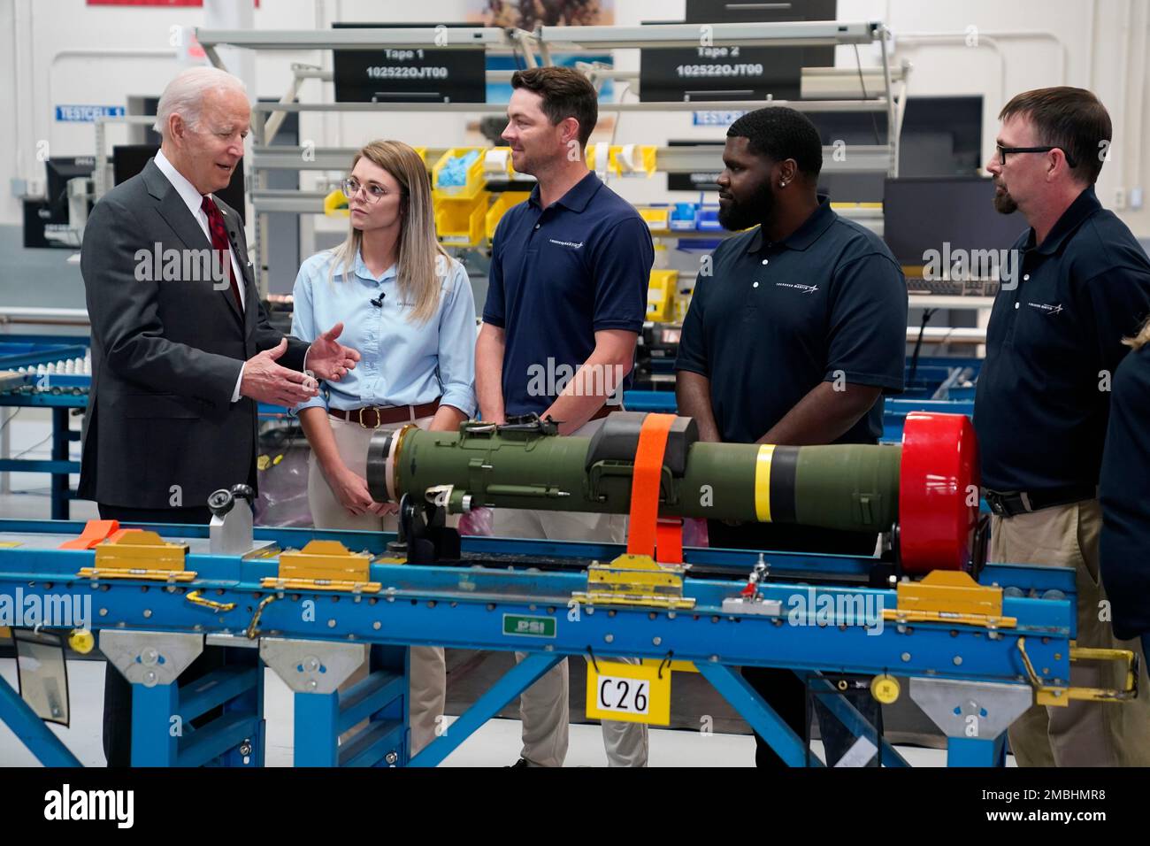 President Joe Biden speaks during tour of the Lockheed Martin Pike ...