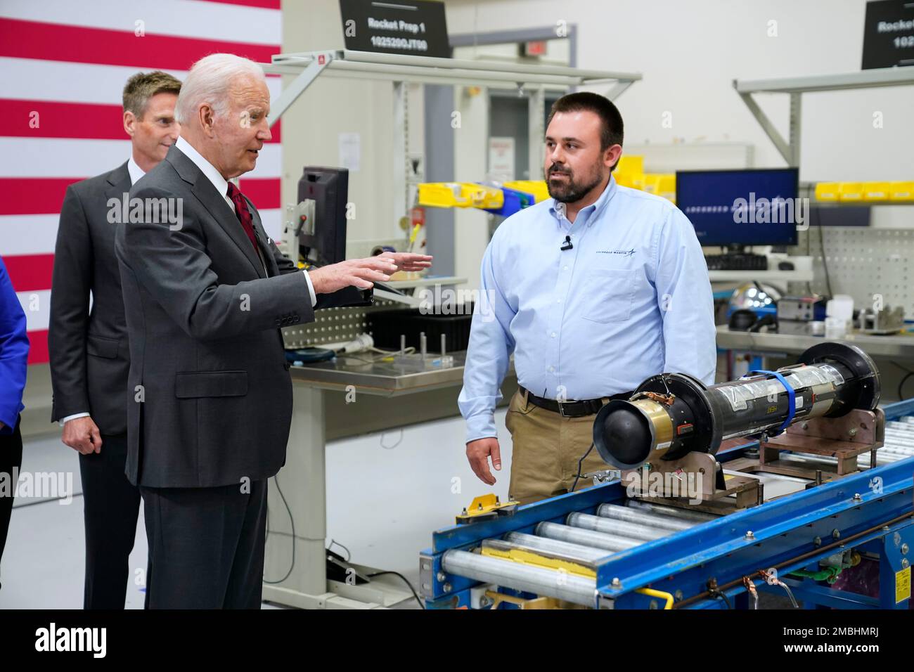 President Joe Biden speaks during tour of the Lockheed Martin Pike ...