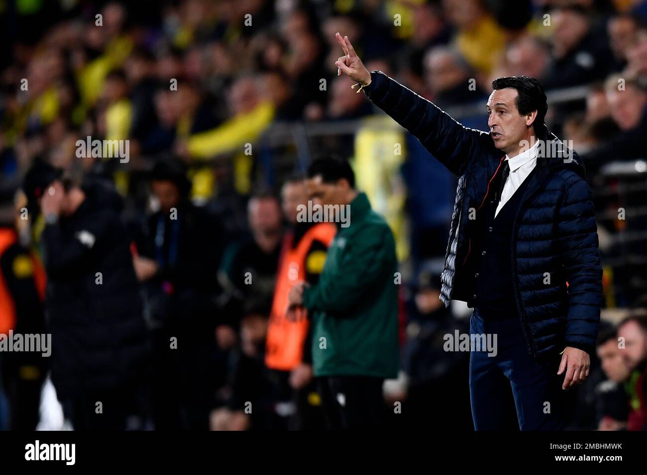 Villarreal's manager Unai Emery gestures during the Champions League ...