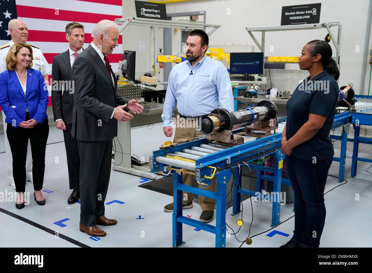 President Joe Biden speaks during tour of the Lockheed Martin Pike ...