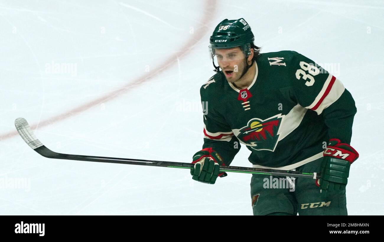Minnesota Wild's Ryan Hartman (38) plays against the St. Louis Blues in ...