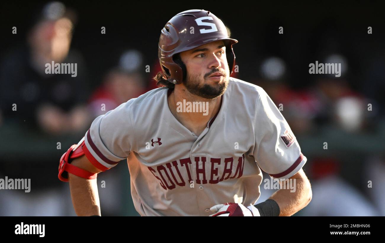 Southern Illinois player Pier-Olivier Boucher competes during an NCAA ...