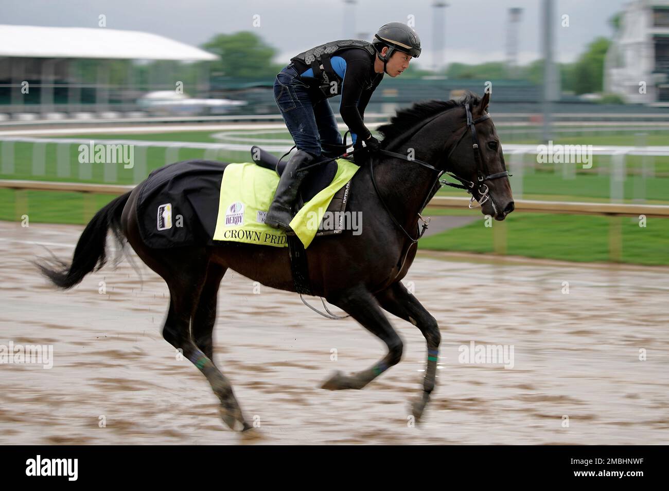 Kentucky Derby entrant Crown Pride works out at Churchill Downs Tuesday ...