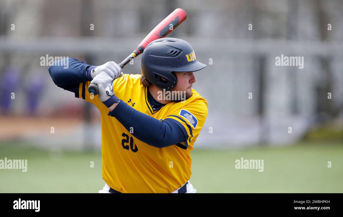 Northern Colorado's Caden Wagner bats during an NCAA baseball game ...