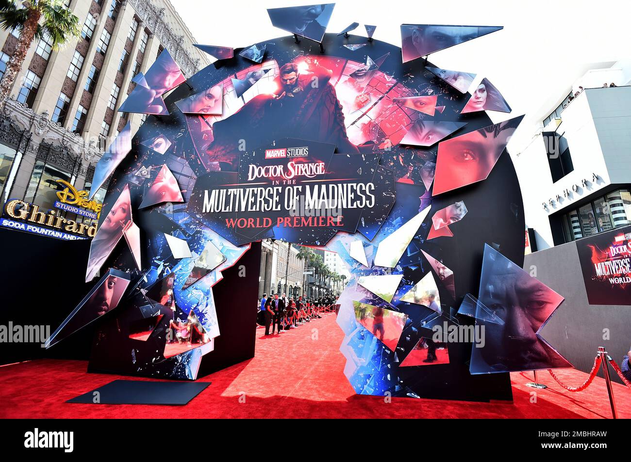 A general view of the red carpet is seen at the Los Angeles premiere of ...