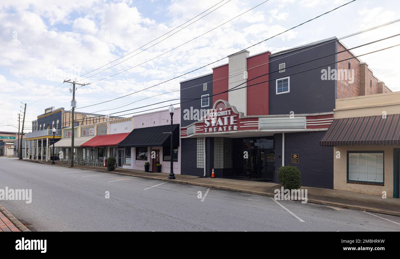 Colquitt, Georgia, USA - April 17, 2022: The old business district on ...