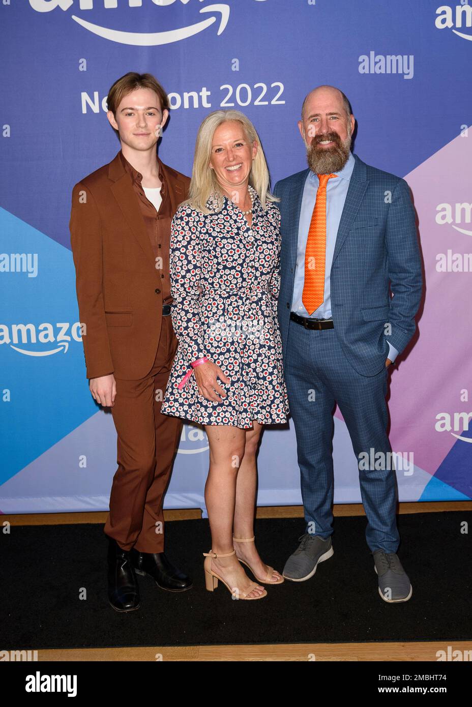 Greg Garcia, right, attends the Amazon NewFronts 2022 programming event ...