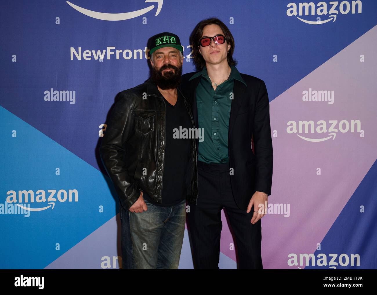 Titus Welliver, left, and Quinn Welliver attend the Amazon NewFronts ...