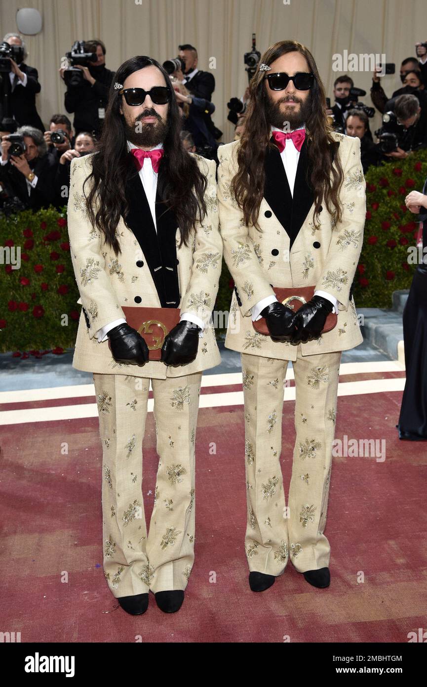 Jared Leto, right, and Alessandro Michele attend The Metropolitan ...