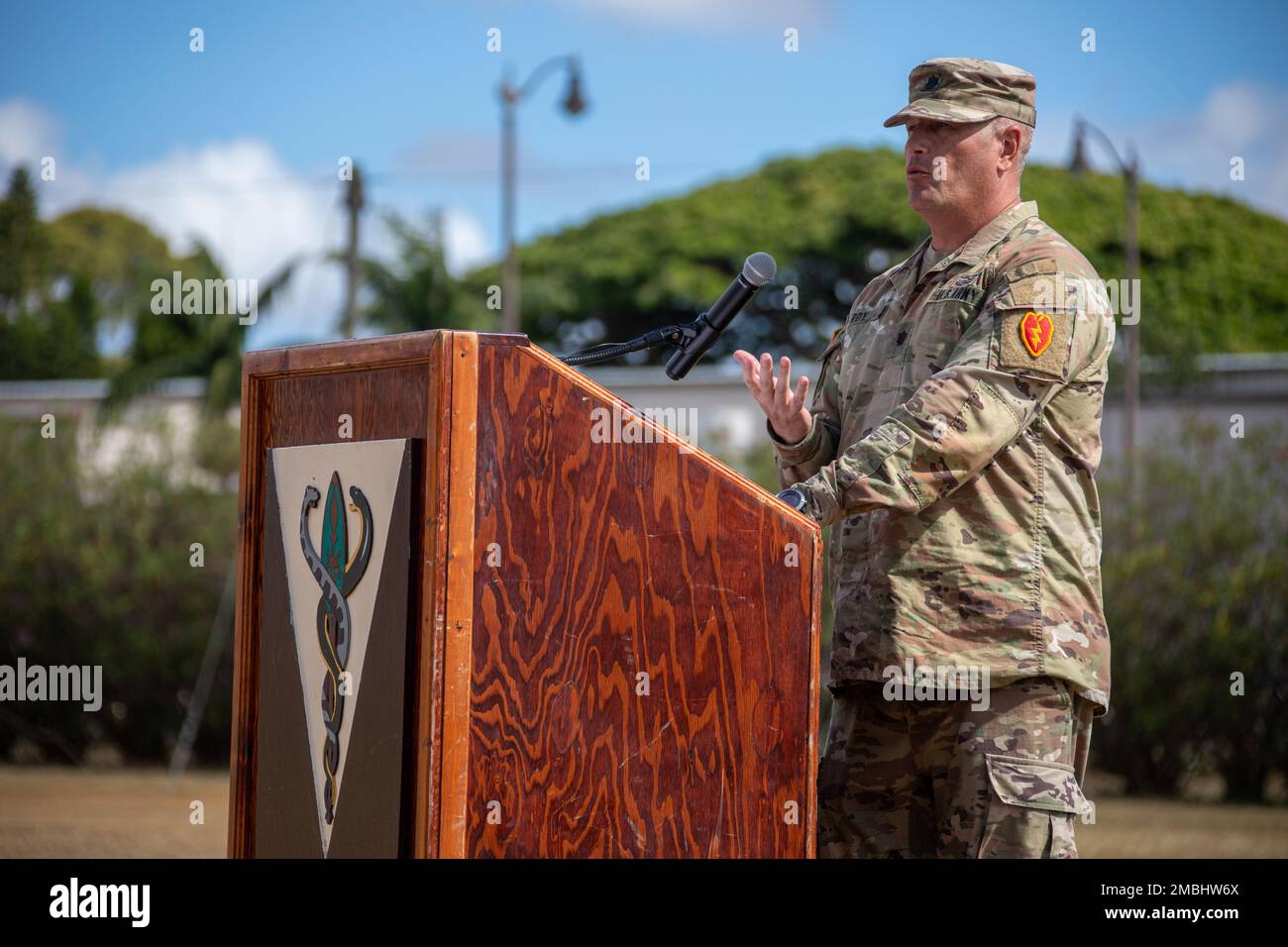 Lt. Col. John Roy, outgoing commander of 325th Brigade Support ...