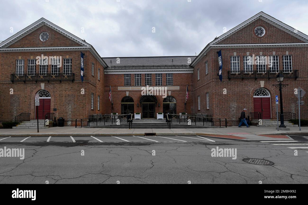 The exterior of the Baseball Hall of Fame and Museum is viewed Monday ...