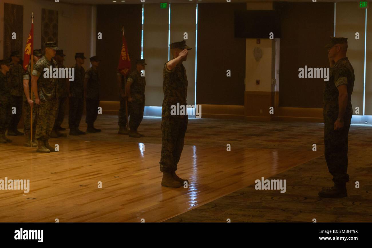 U.S. Marine Corps Lt. Col. William Matkins, commanding officer of 7th ...